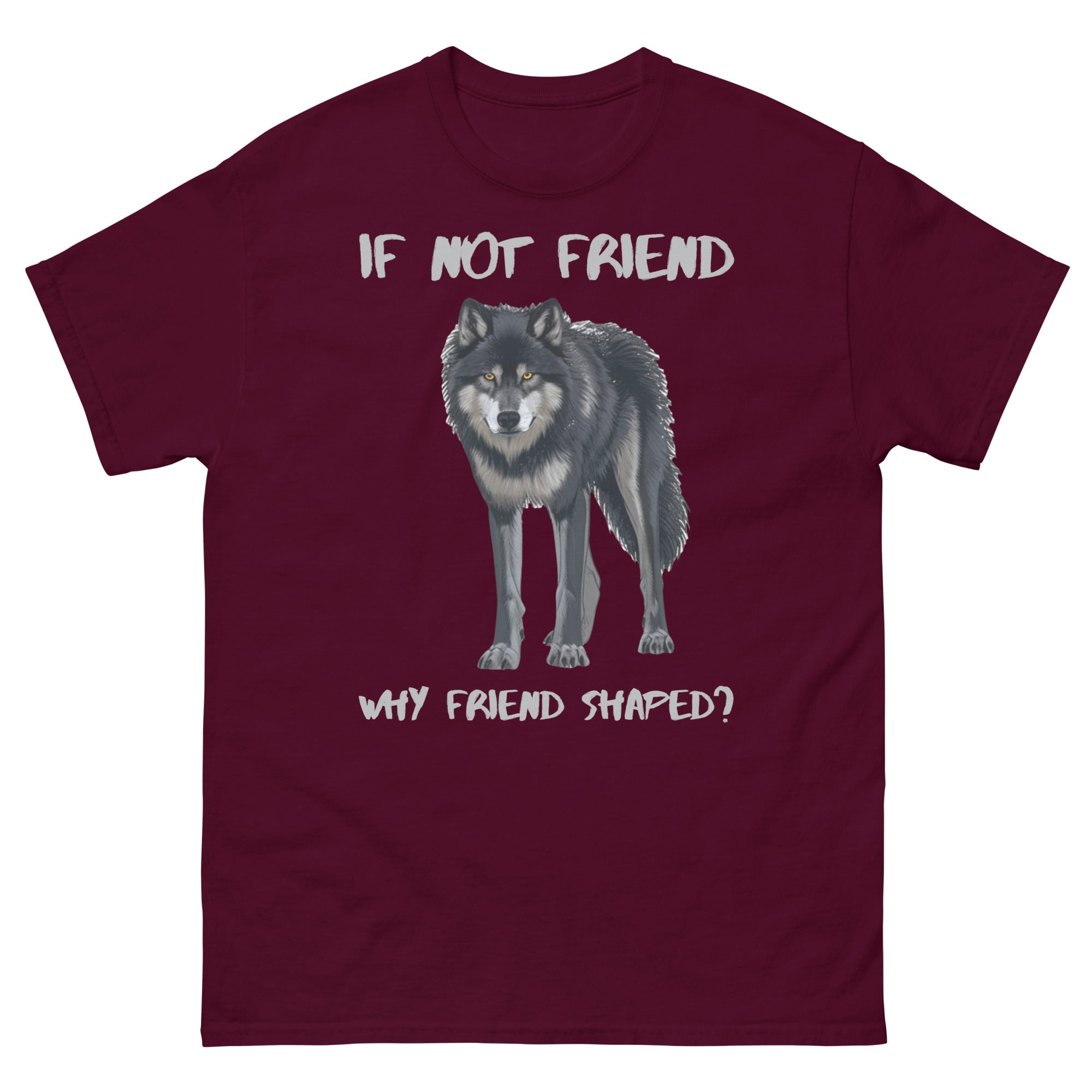 Friend Shaped Iqniq Wolf Print Unisex classic tee – Oliver The Wolf Guy